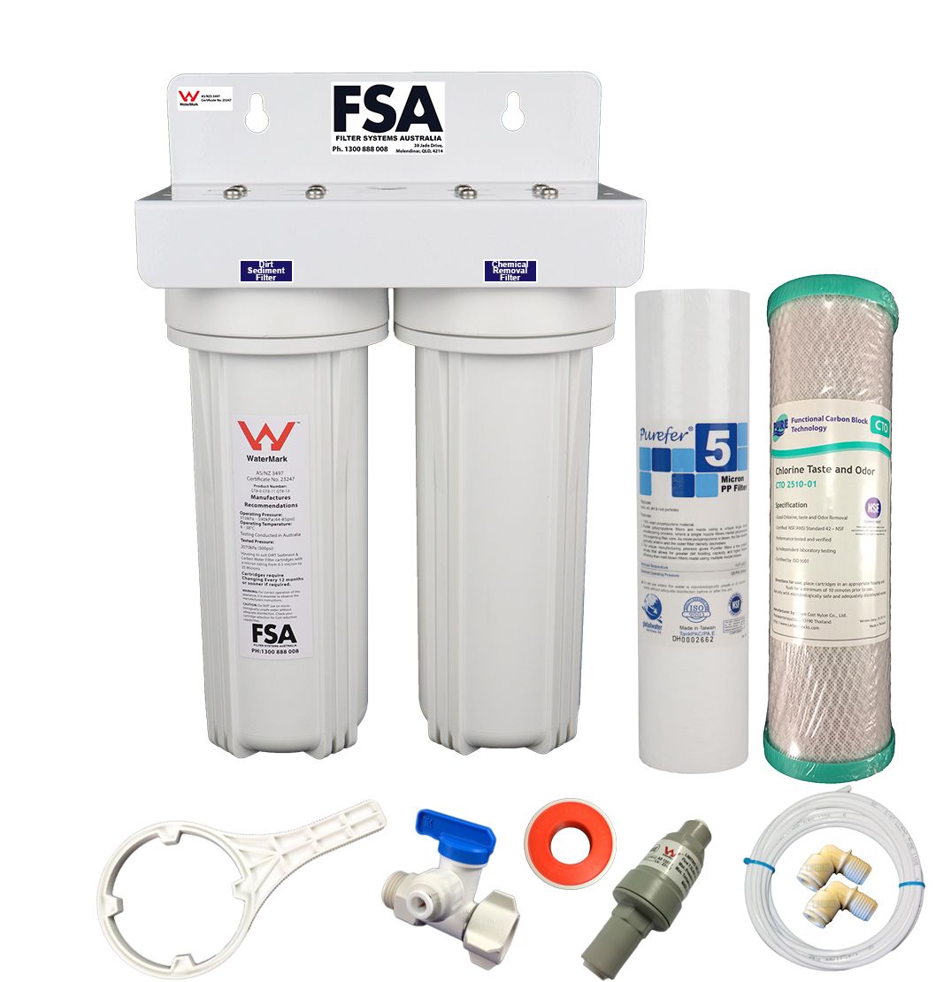 Twin Undersink Water Filter With 3 Way Mixer Tap Watermark WELS Certif ...